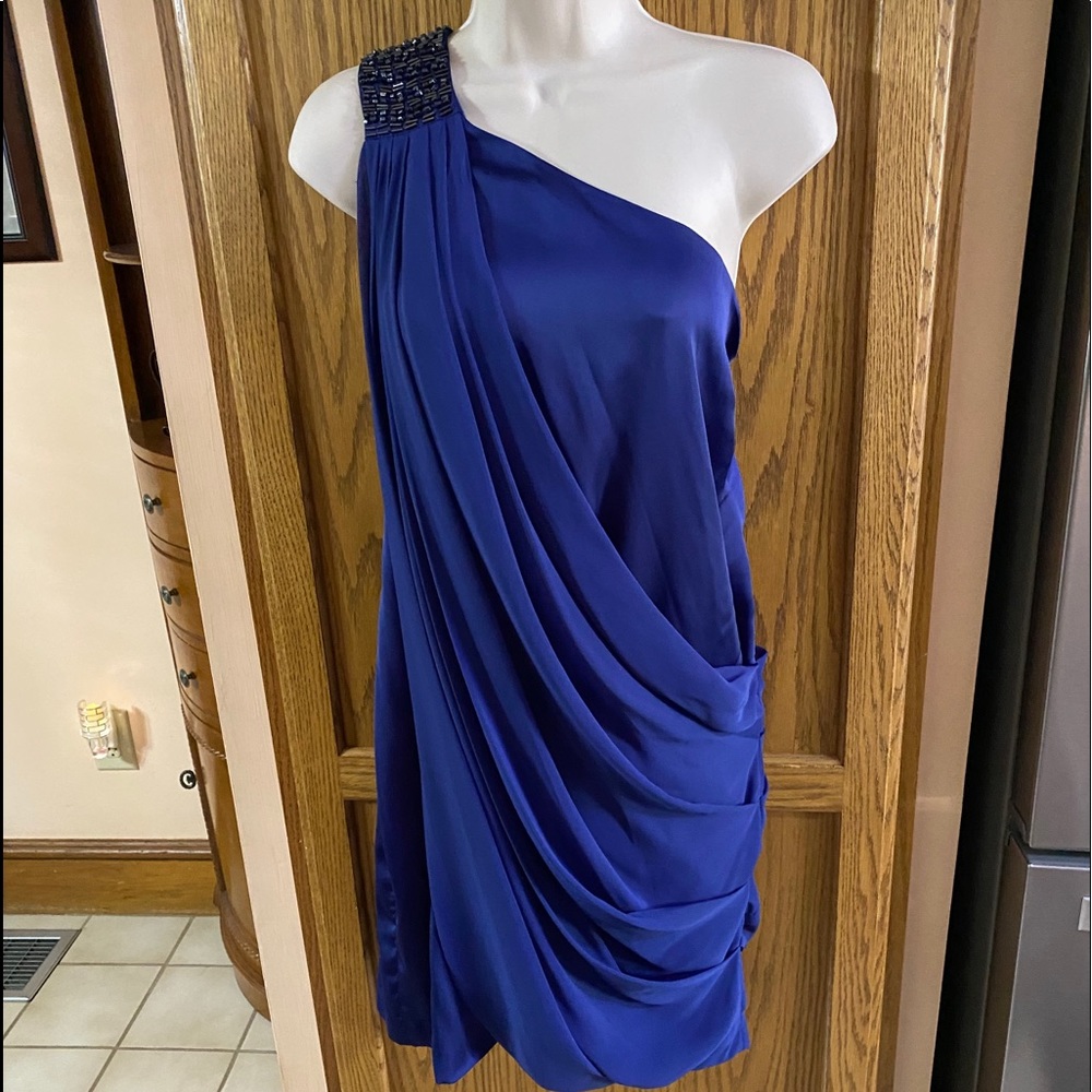 Cache Blue Greek Goddess Tunic/Mini Dress Size 12 Fit… - Gem